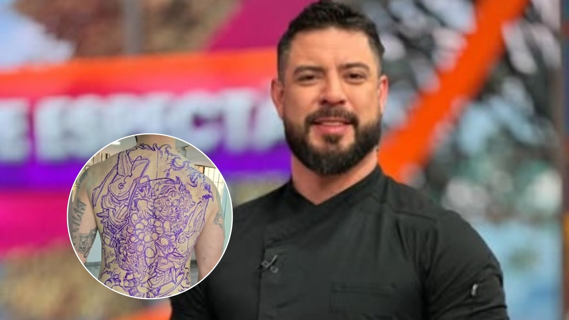 Así es el tatuaje tan extravagante que se ralizó Rahmar, chef de Venga ...