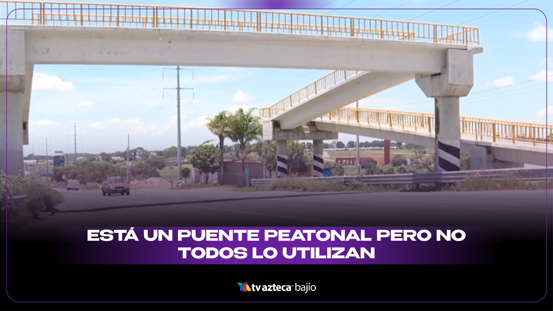Puente peatonal en comunidad Santas Marías, San Miguel de Allende es muy largo y alto