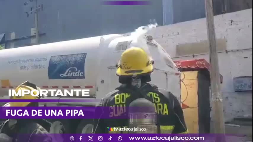 VIDEO | Fuga de nitrógeno en Guadalajara HOY: pipa genera movilización ...