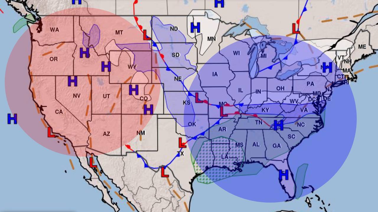 Clima extremo divide a Estados Unidos: calor histórico en el oeste y ...