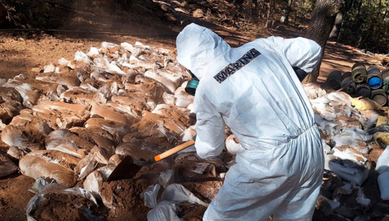 Semar asegura narco laboratorio con 27 toneladas de droga en Zacatecas