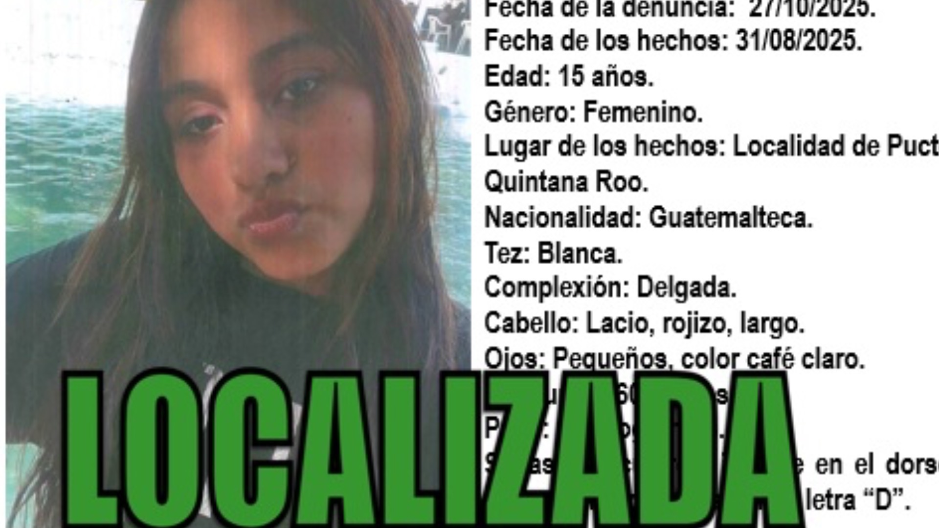 Localizan a Meliza Maite Duarte Lopéz tras dos meses desaparecida en ...