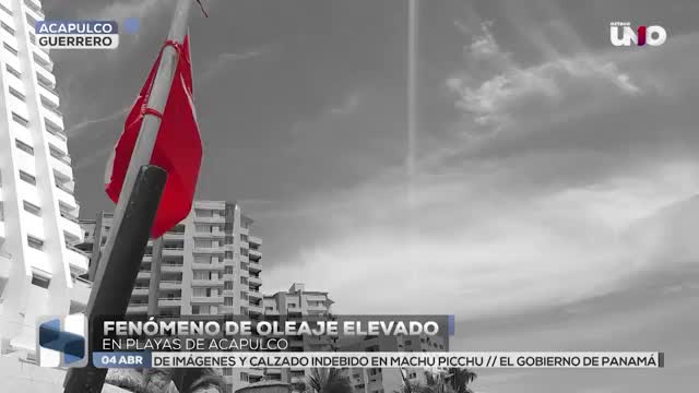 Turistas desafían bandera roja por oleaje elevado en playas de Acapulco