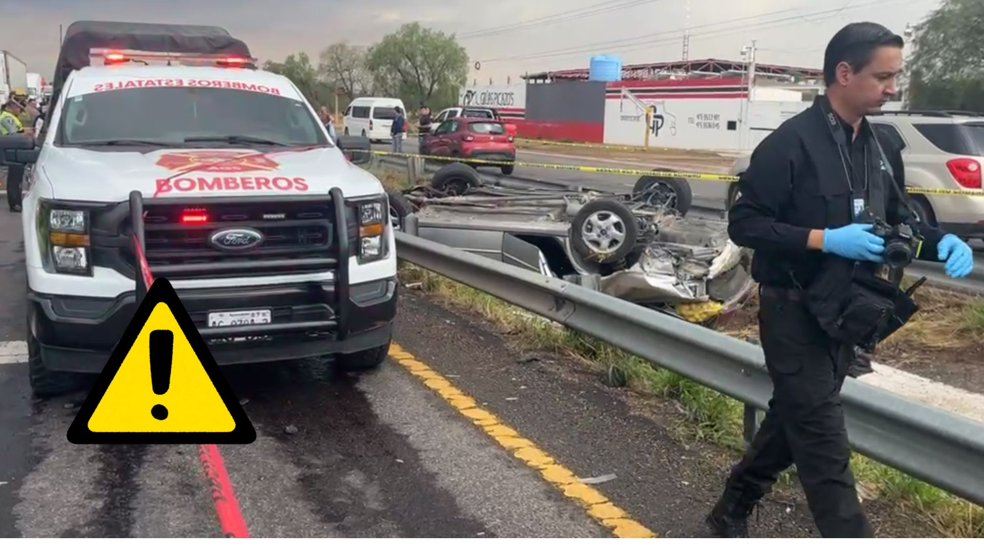 Así fue como sucedió la volcadura de la carretera 45 Norte en ...