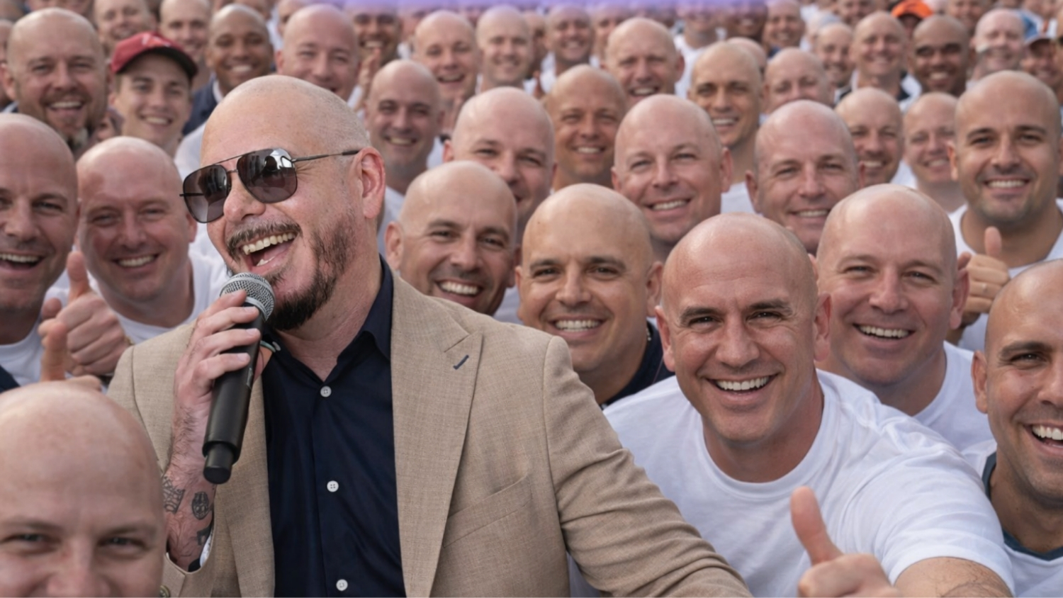 ¡Reunión de pelones! Pitbull lanza convocatoria masiva para romper un ...