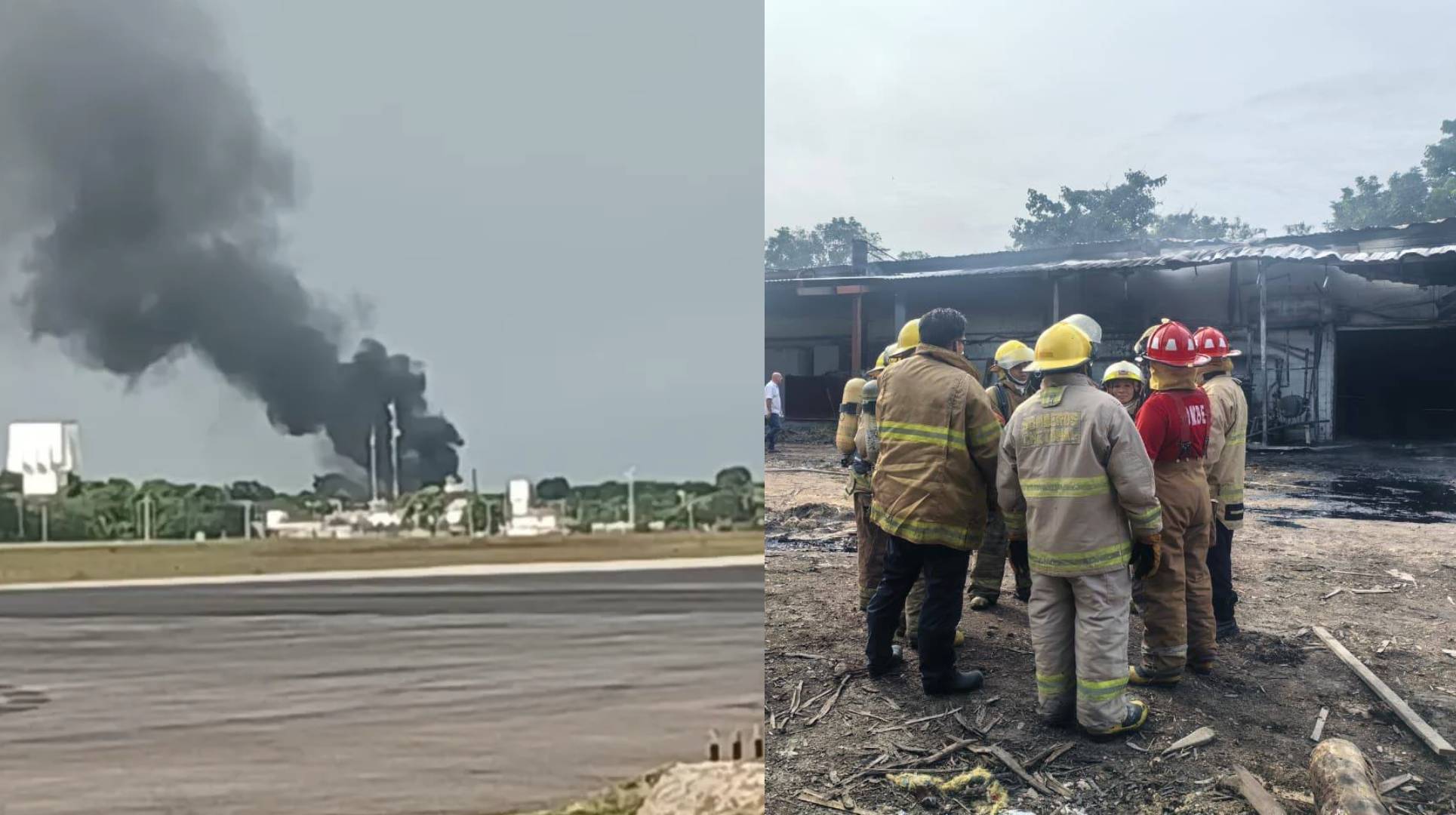 Bomberos de OPB sofocan incendio cerca del Cereso en Chetumal