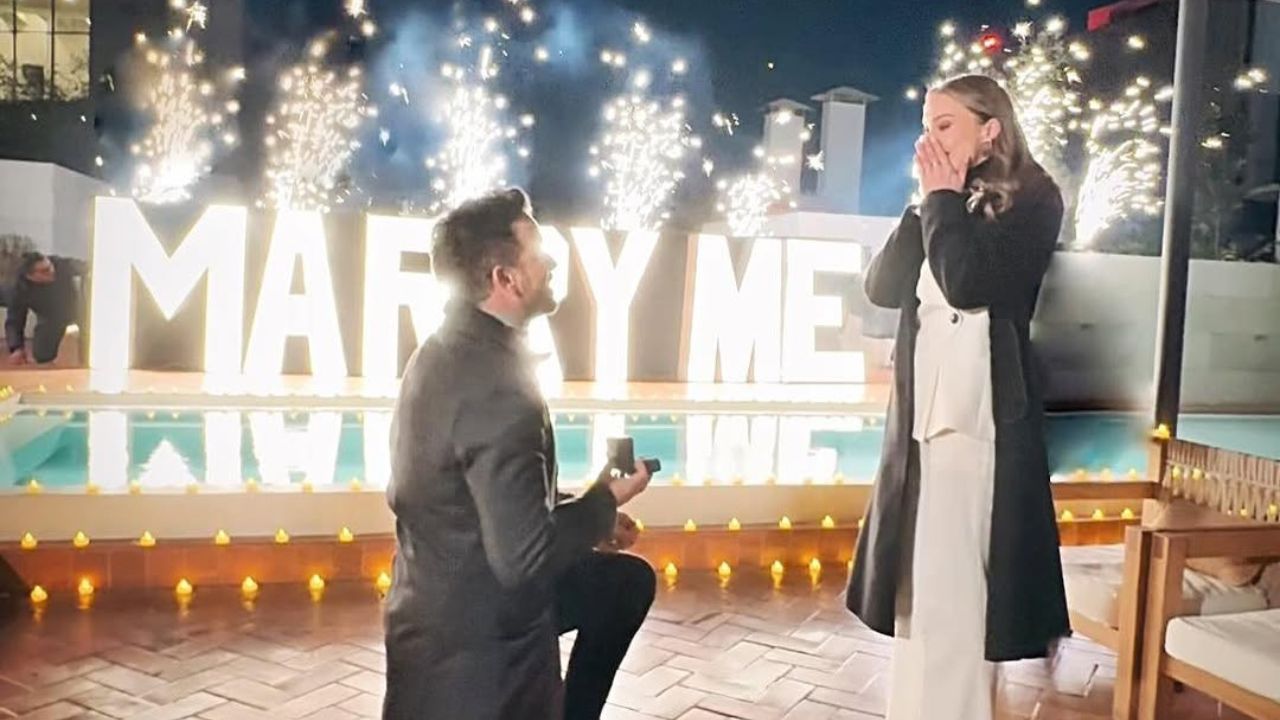 Mane de la Parra hace espectacular propuesta de matrimonio