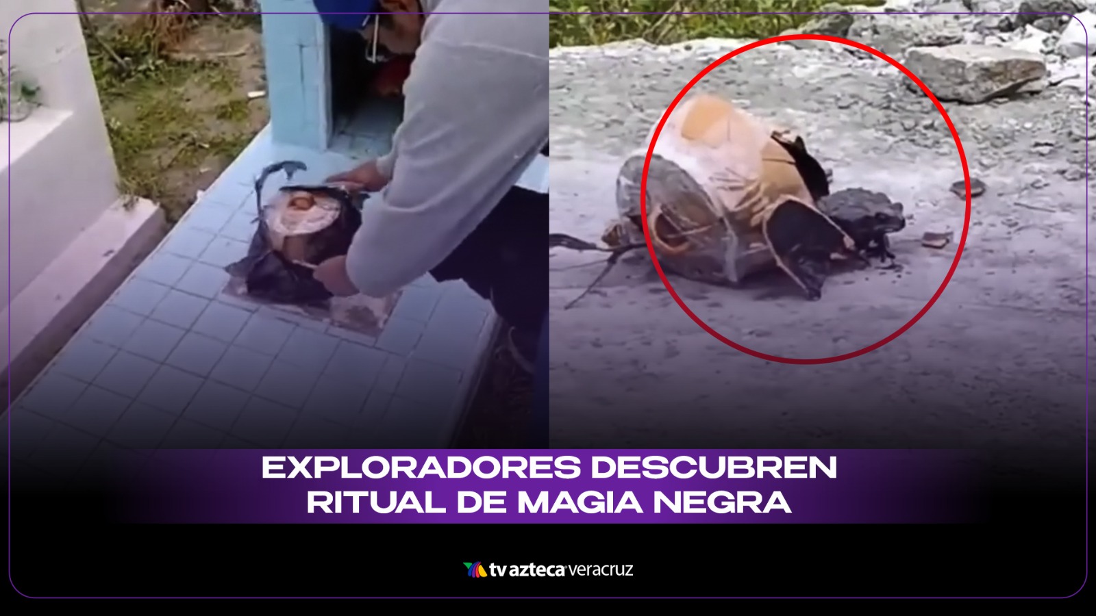 Descubren ritual de magia negra en panteón