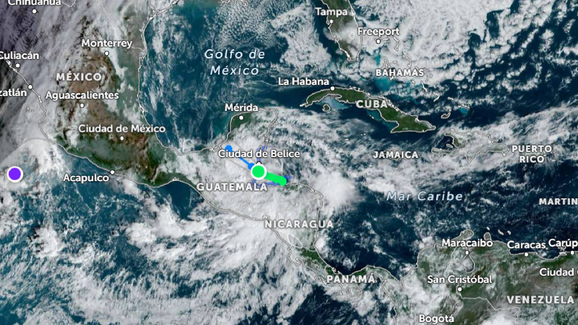 Tormenta tropical Sara: Revelan cuál es la ubicación del fenómeno con ...