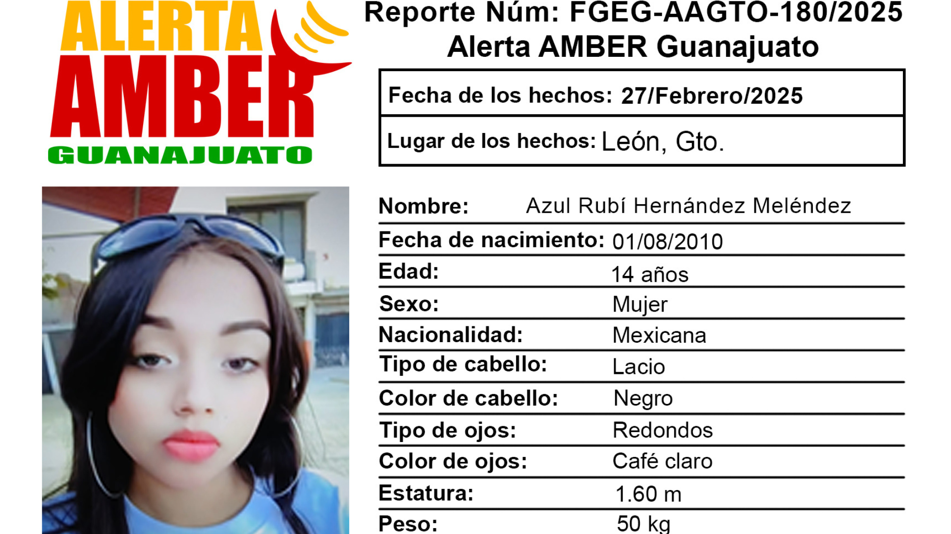 Desaparecidos León: ¿Quién es Azul Rubí Hernández Meléndez y qué ...