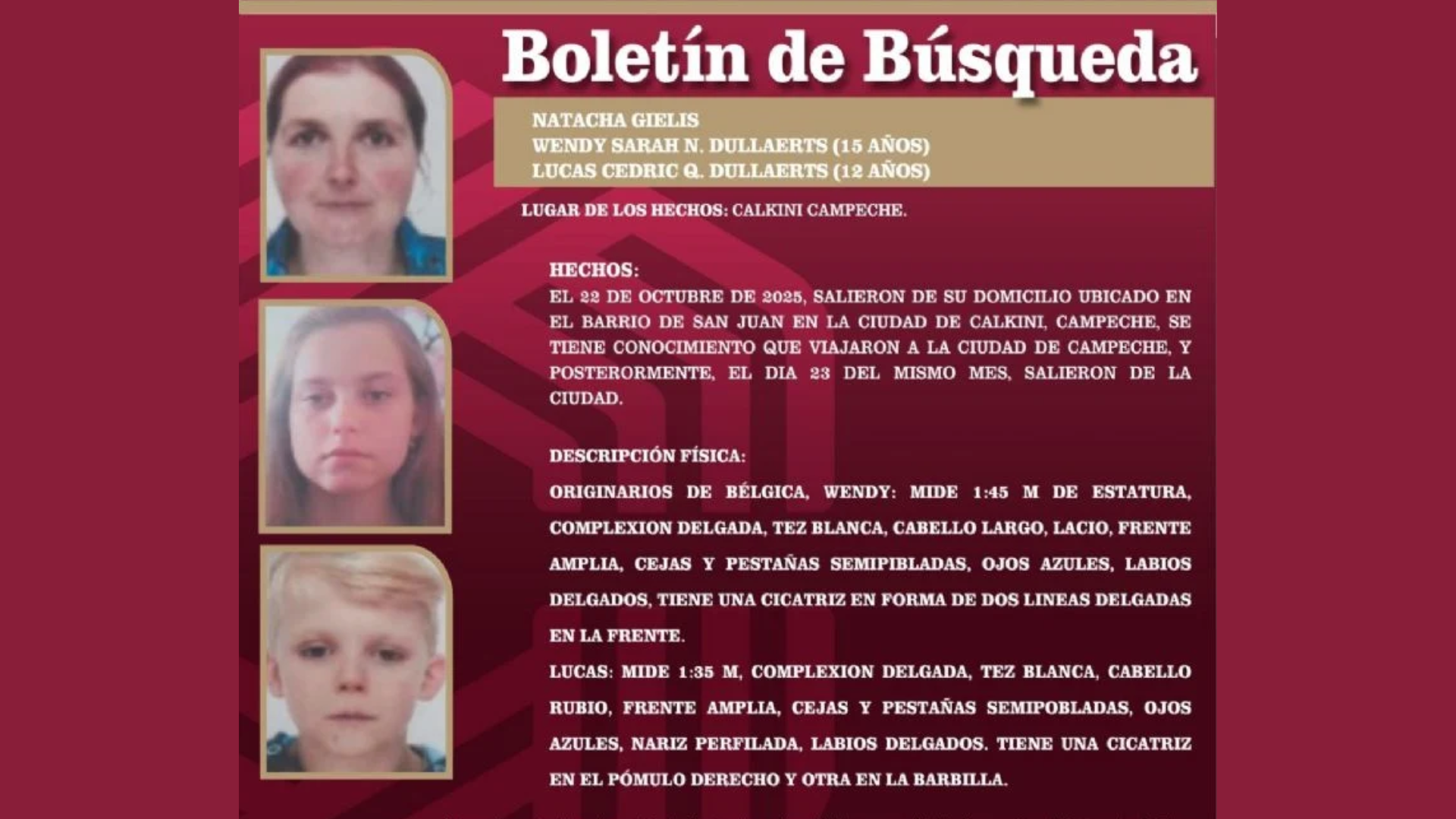 Familia belga desaparecida en Campeche: Natacha Gielis y sus hijos ...