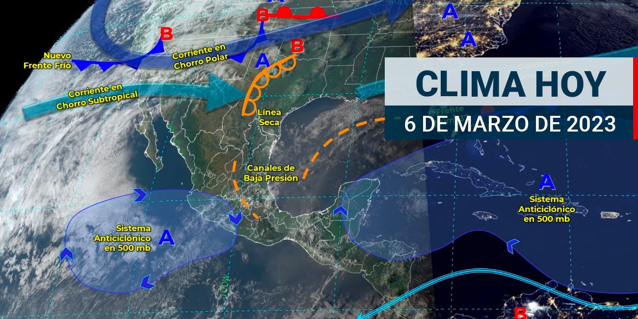 ¿Cómo estará el clima en México hoy lunes 6 de marzo?