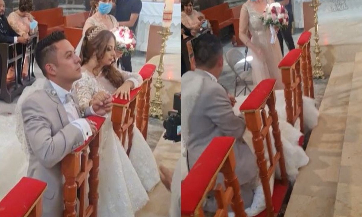 ¿Qué le pasó? En plena boda, novia se desmaya frente al altar