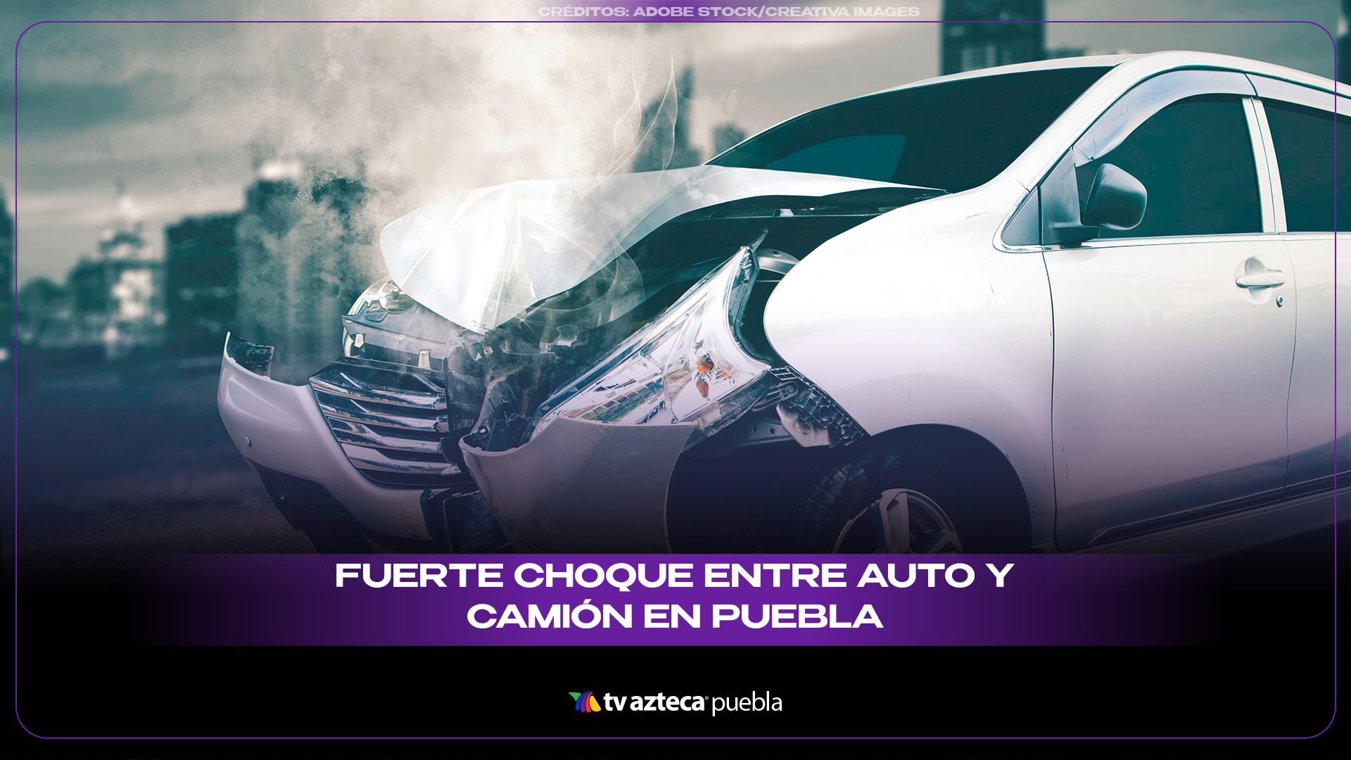 Choque auto y autobús Centro Histórico Puebla