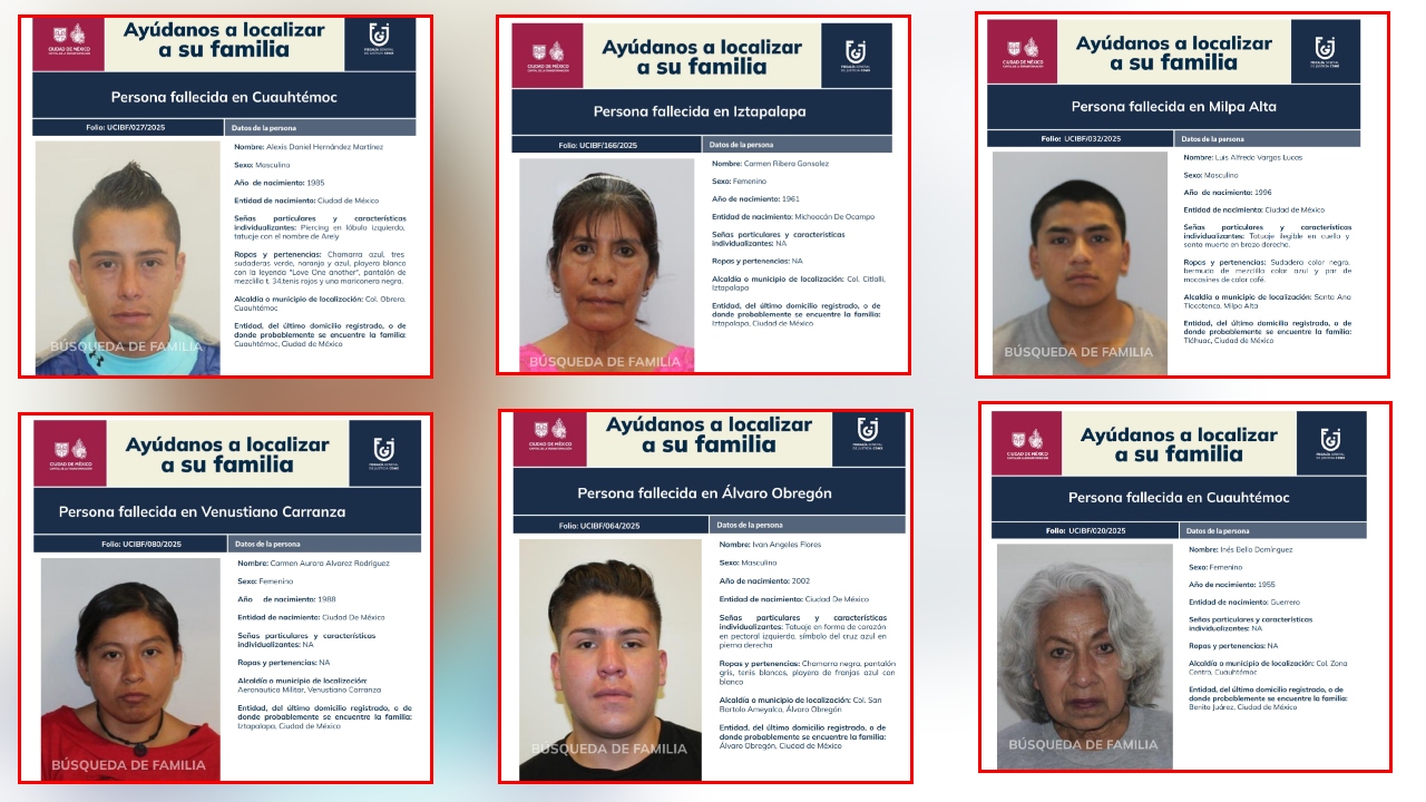 Publican lista y fotos de más de 50 personas fallecidas en CDMX que no ...