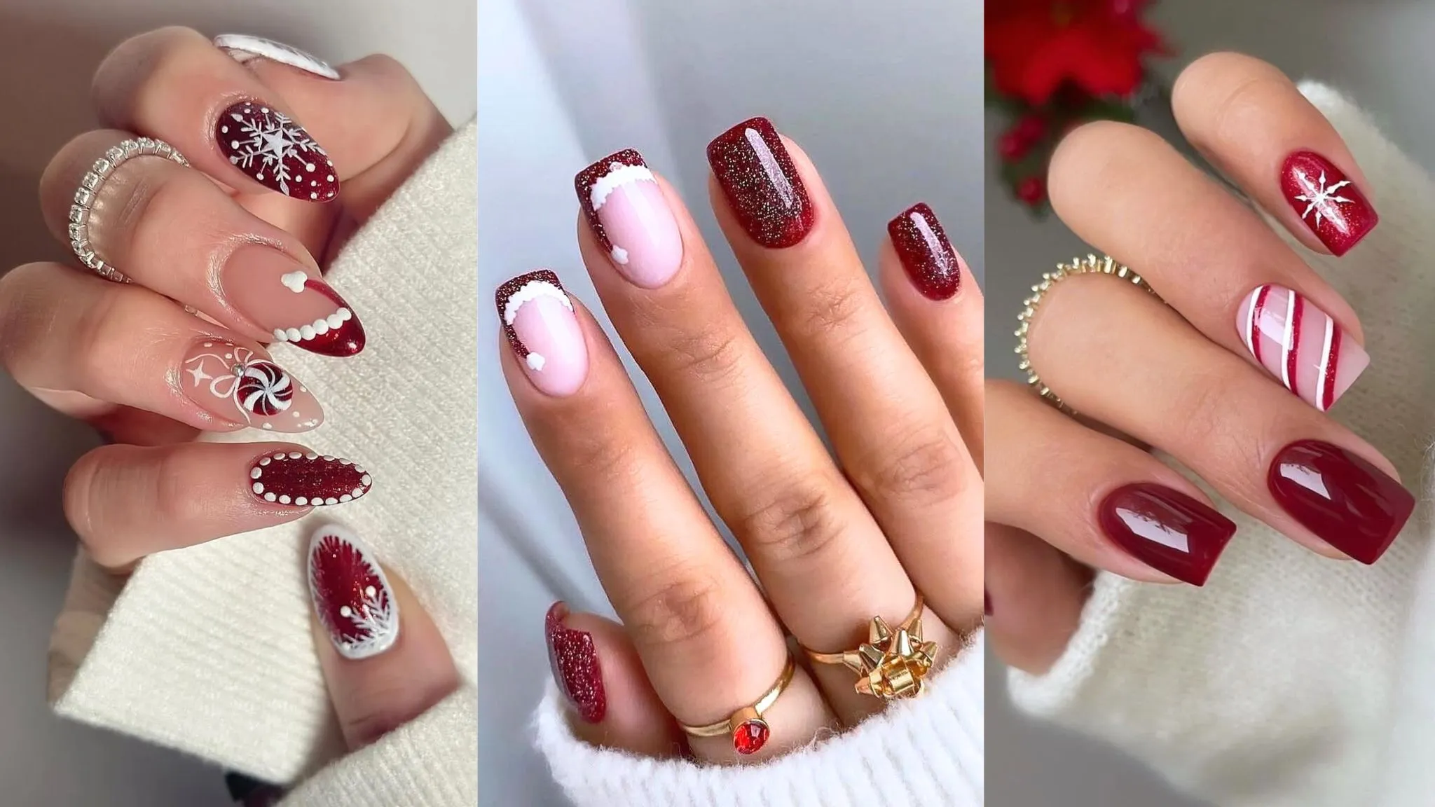 39 ideas de uñas rojas para Navidad: cortas, largas, almendradas y de ...