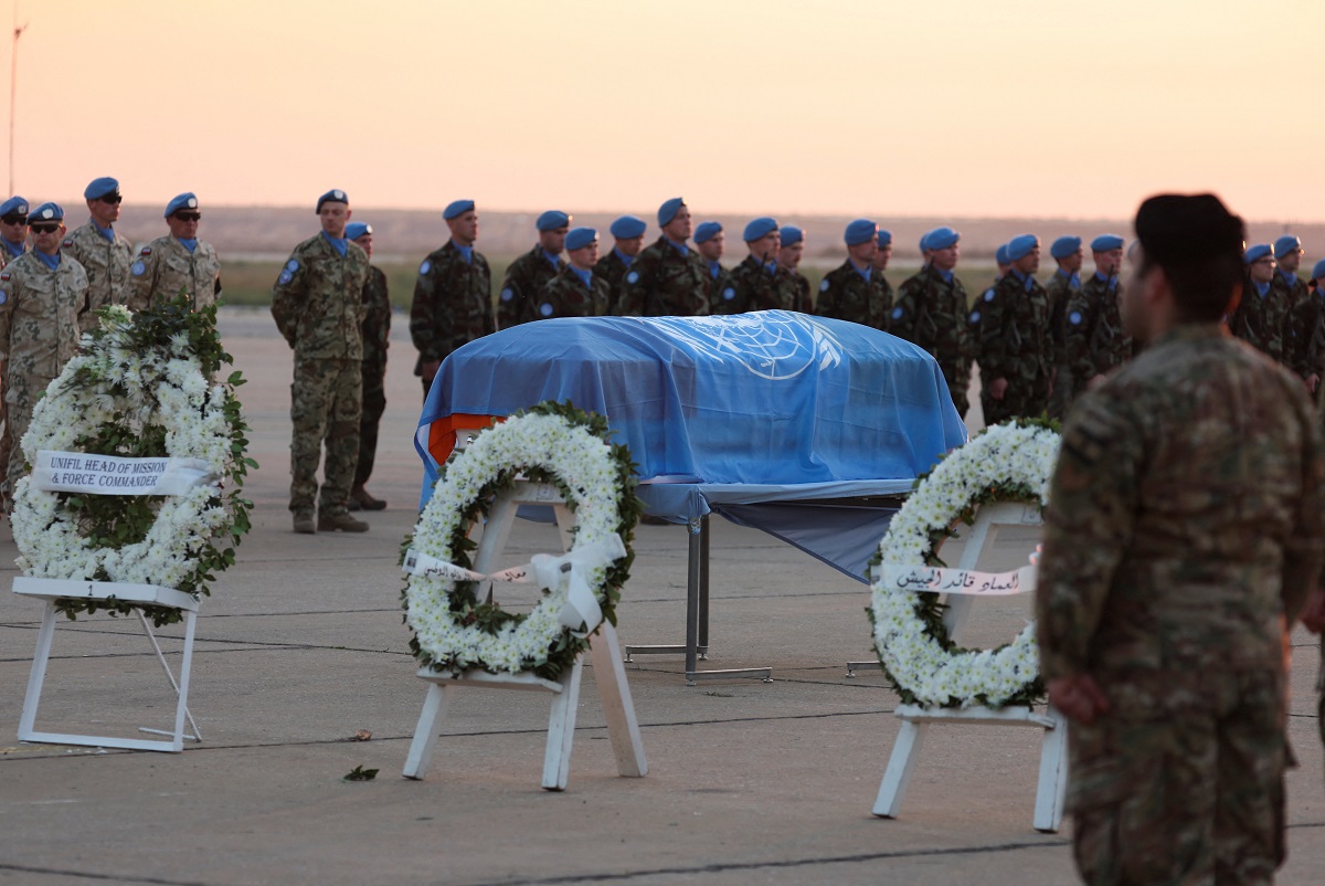 Líbano repatria cuerpo del Casco Azul irlandés de la ONU