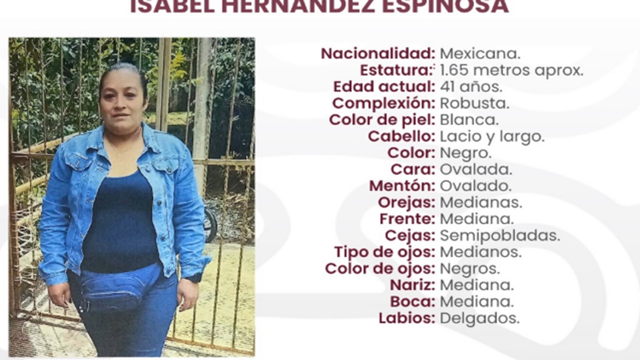 Isabel Hernández Espinoza es reportada como desaparecida en ...