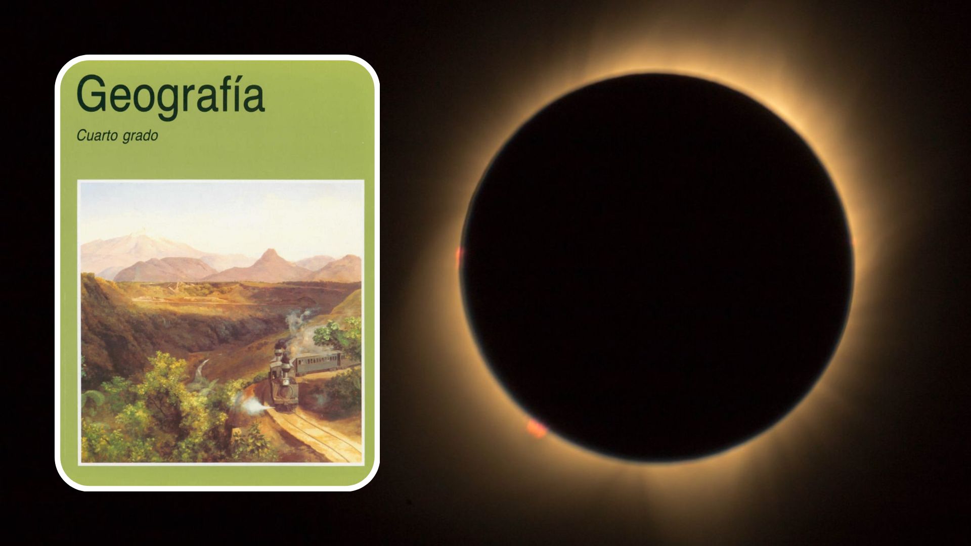 Eclipse solar total en Mazatlán 2024: libro de Geografía lo anunciaba así