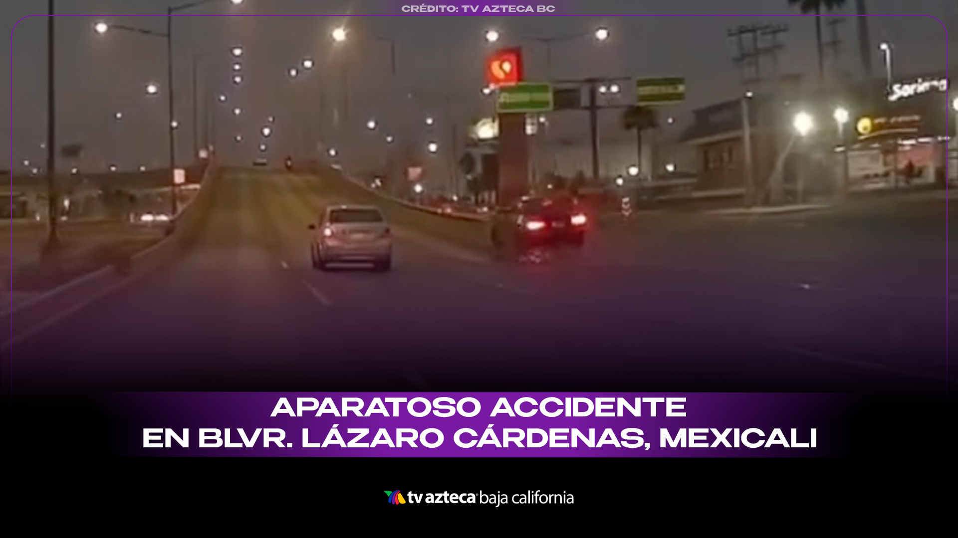 Impactante choque en Mexicali: auto vuela tras pegar contra puente en ...