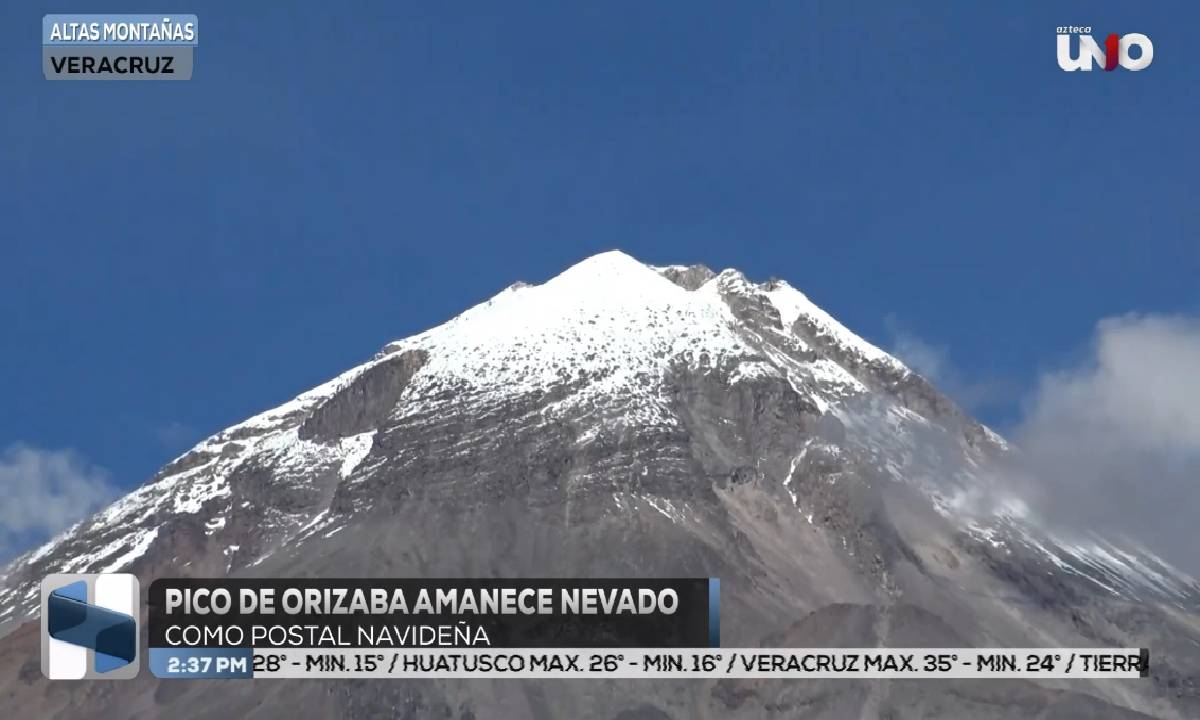 Así amaneció el Pico de Orizaba hoy 29 de mayo 2025