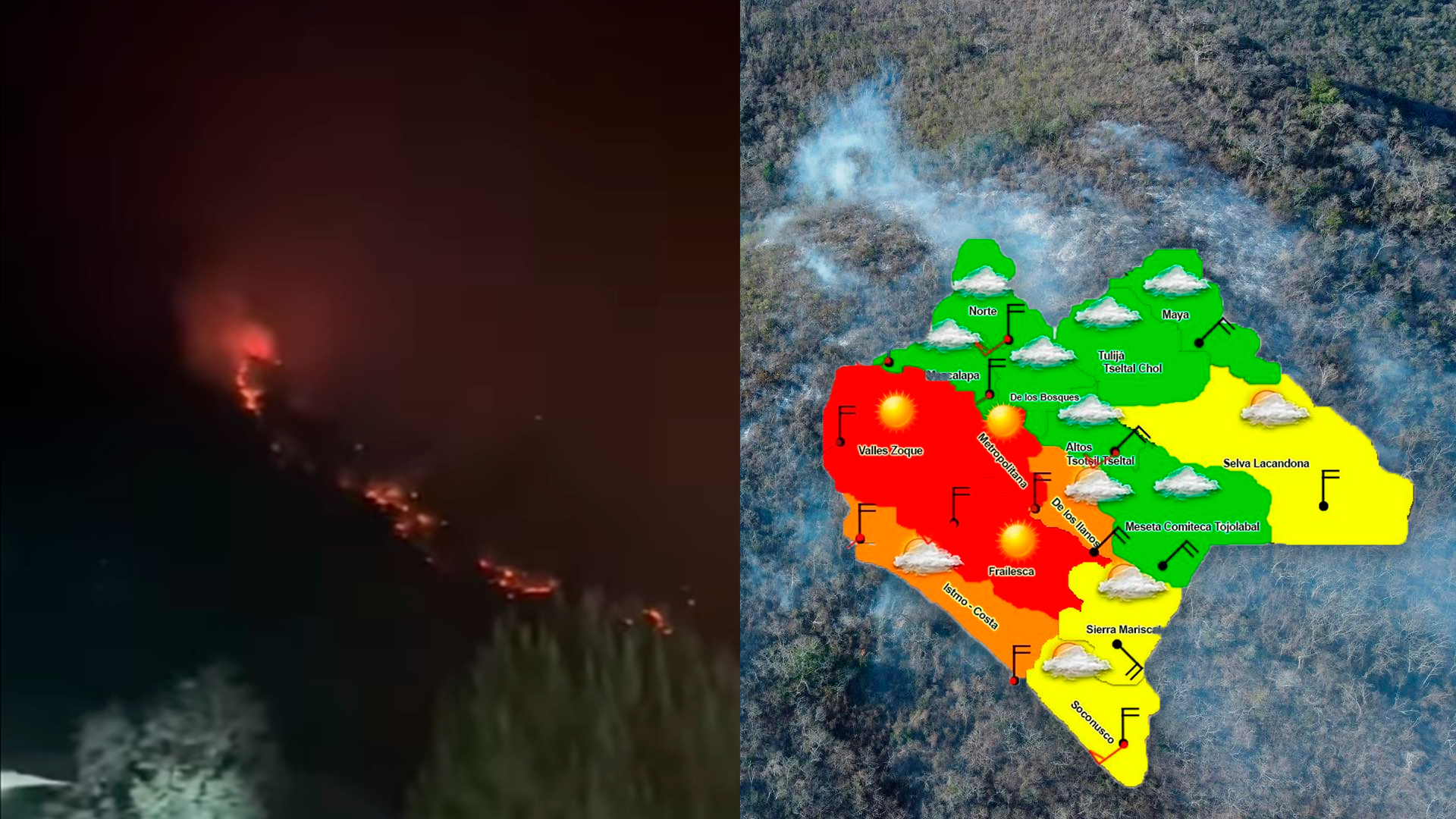 Semáforo de Incendios en Chiapas: 13 de municipios de Chiapas en ...
