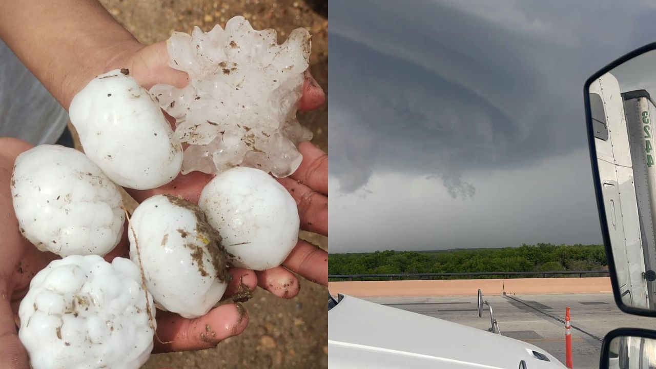 FOTOS: Caída de granizo gigante sorprende en Anáhuac, Nuevo León