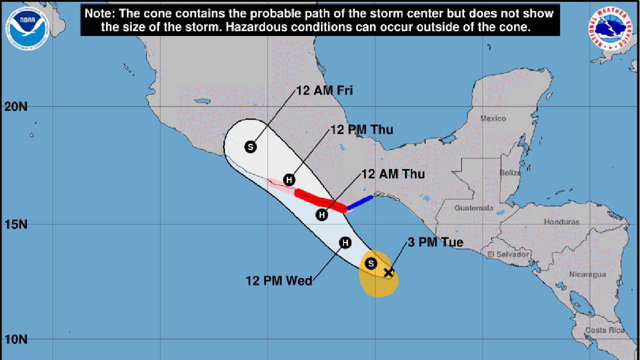 Tormenta tropical Erick se intensifica; alcanzaría la categoría de huracán mayor ¿Cuándo?