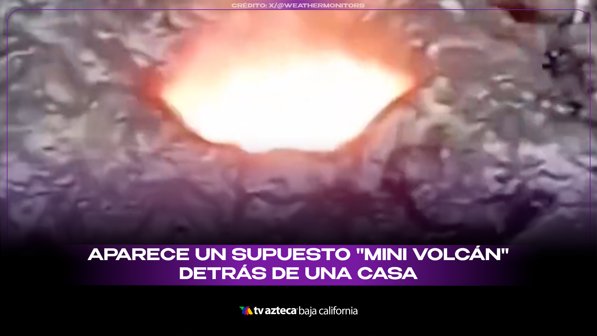 Captan mini volcán en Indonesia detrás de una casa en Java Central