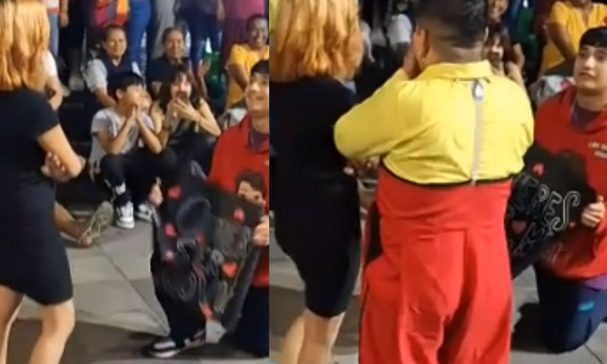 Joven se declara y "lo batean" en el Malecón de Veracruz, video viral