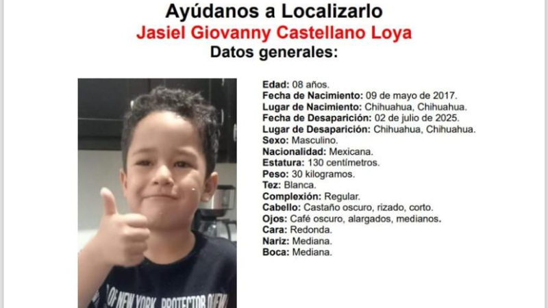 ¿Quién es Jasiel Giovanny Castellano, menor desaparecido en Chihuahua?
