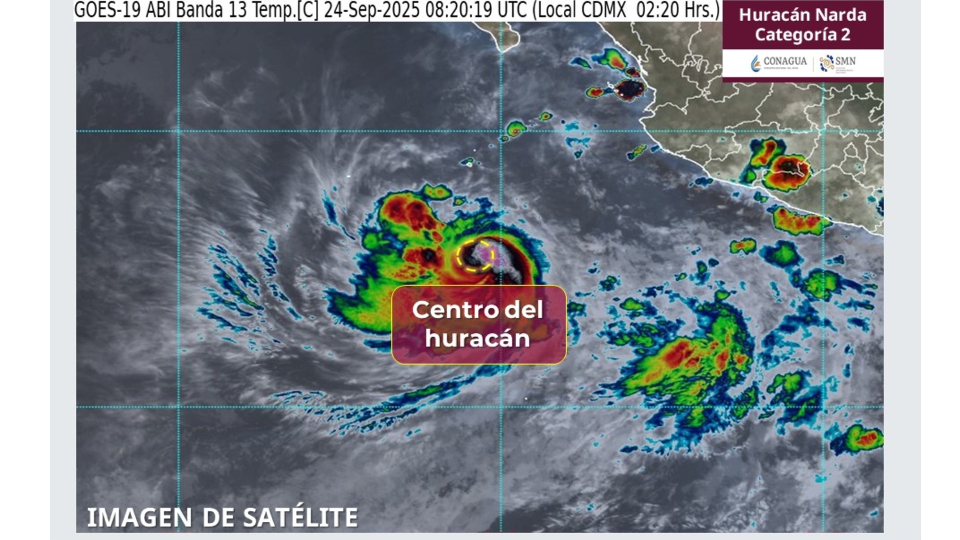 Huracán Narda: ¿Dónde seguir su trayectoria en tiempo real?