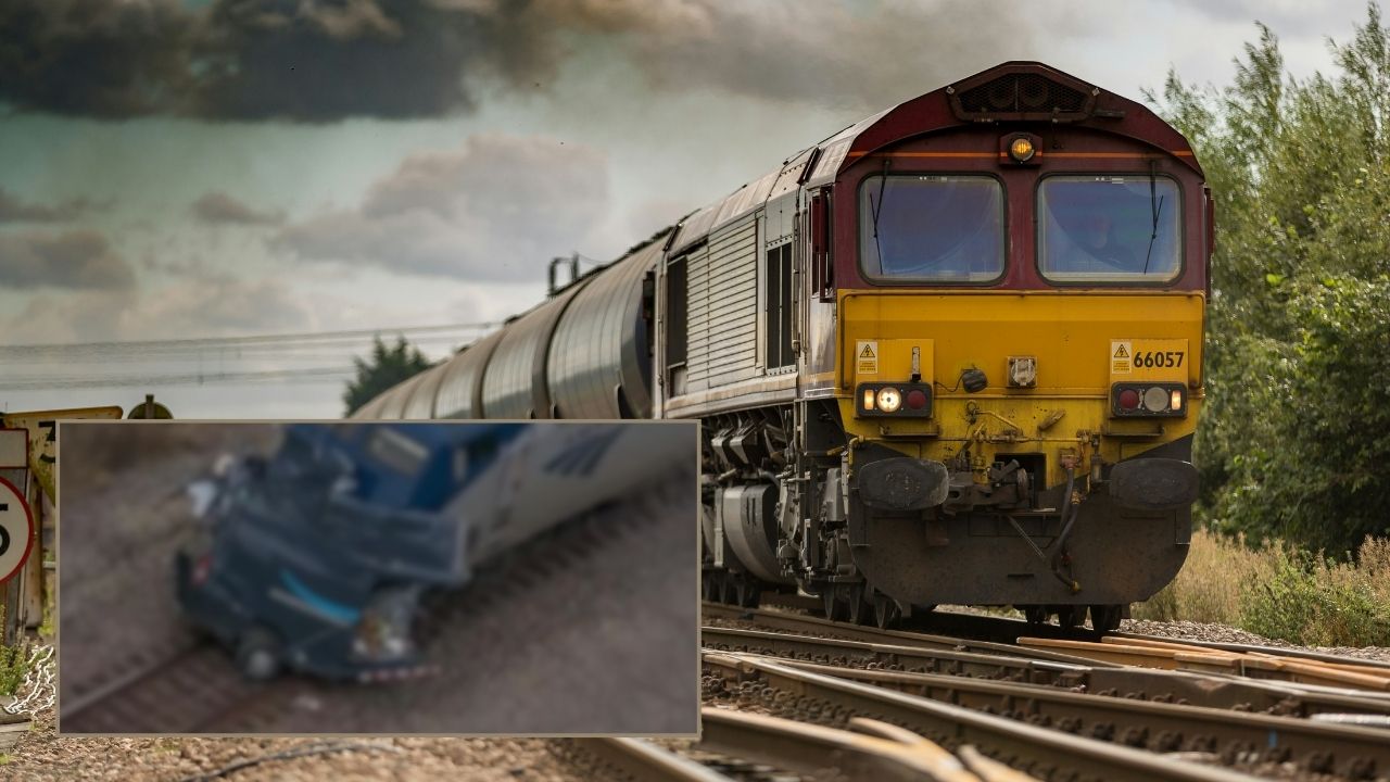 VIDEO: Tren parte camioneta de Amazon a la mitad en Wisconsin ...