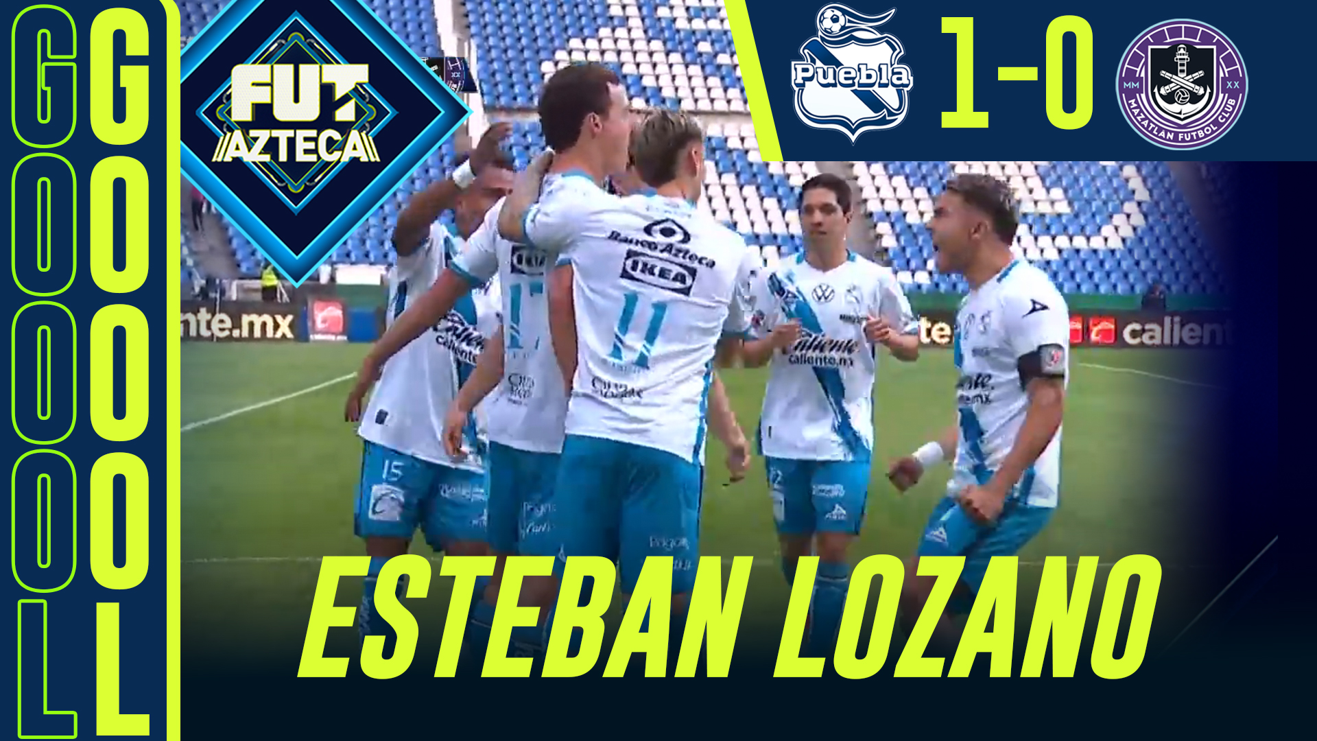 ¡GOL DE Esteban Lozano | PUEBLA 1 - 0 Mazatlán | J2 | Clausura