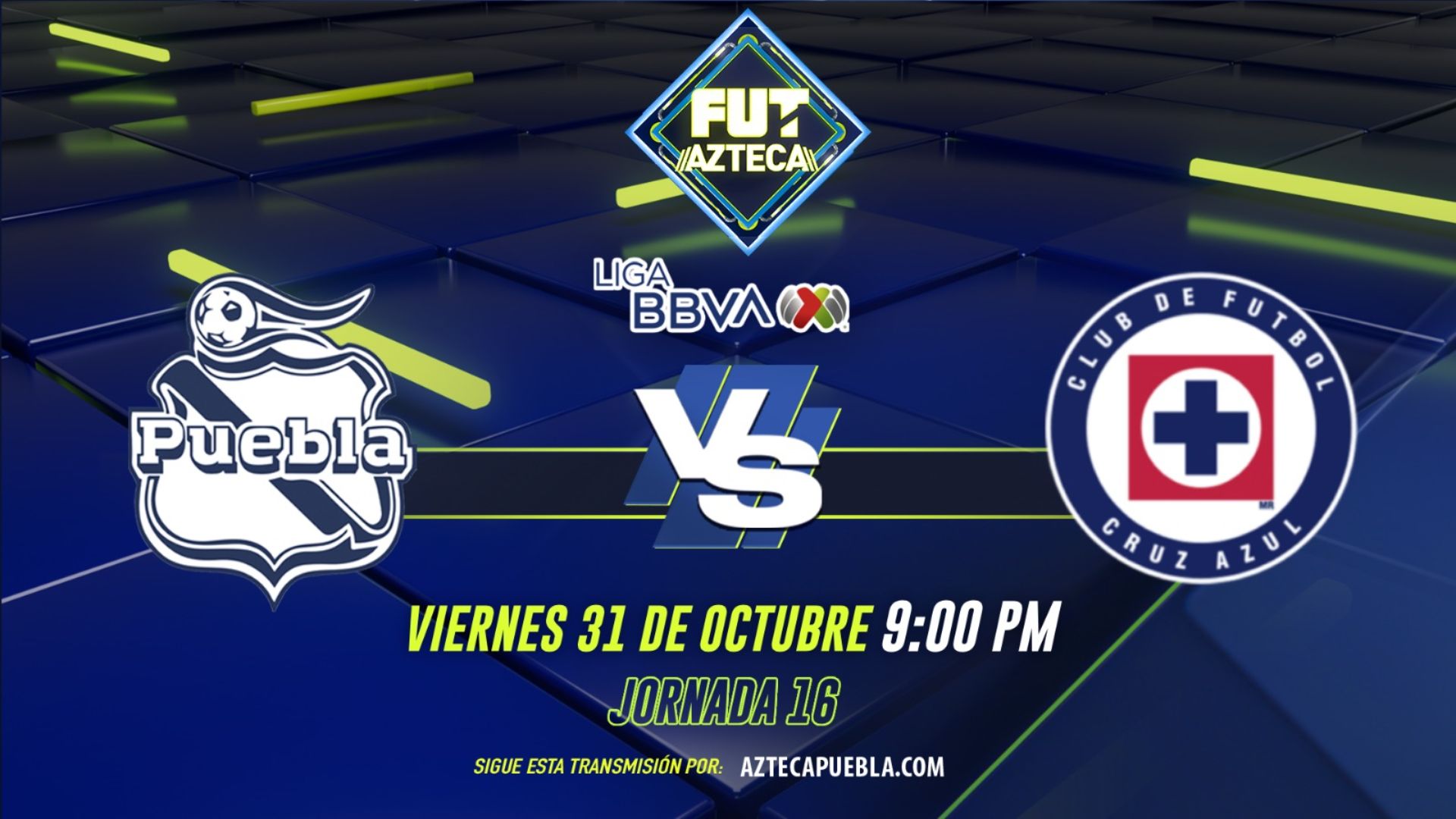 Partido Puebla vs Cruz Azul de la Liga MX: Ver en VIVO