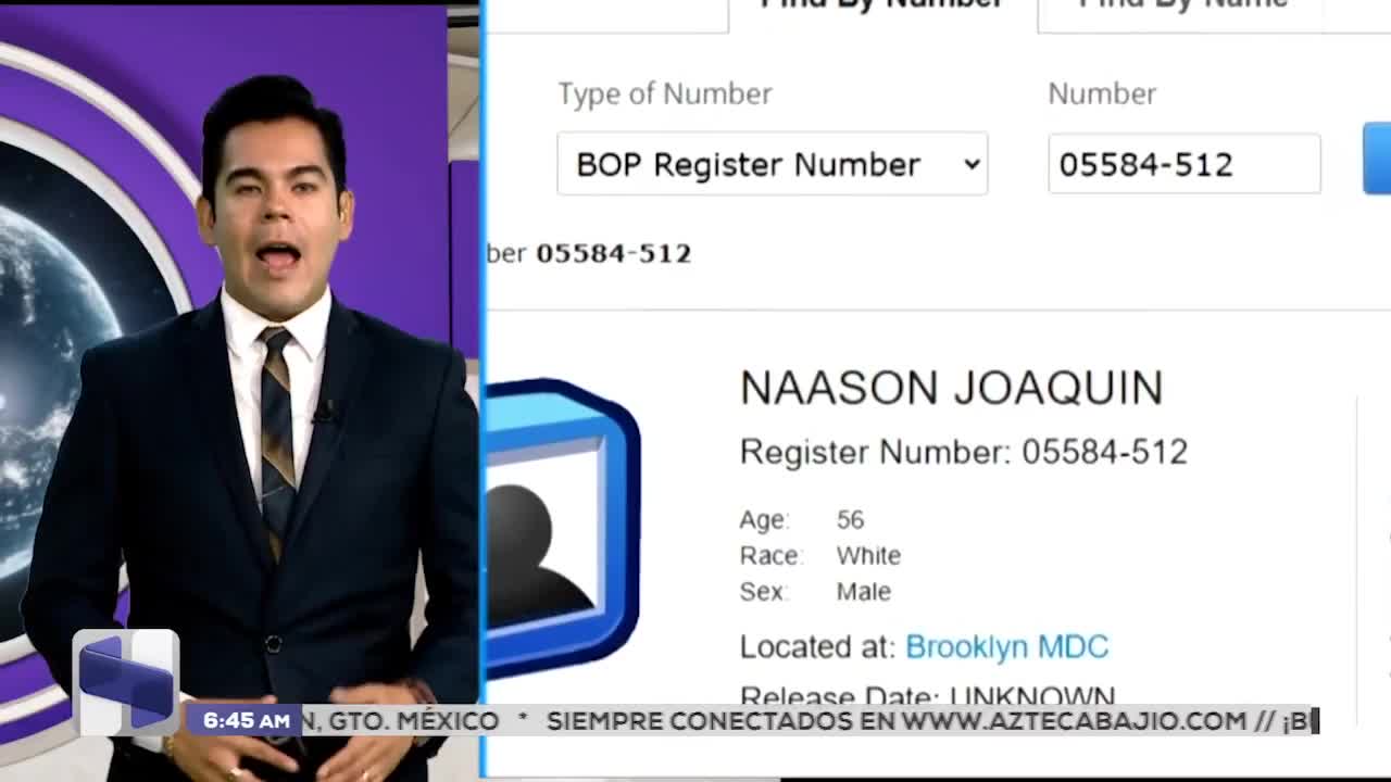 Naasón Joaquín García es trasladado de California a Nueva York para ...