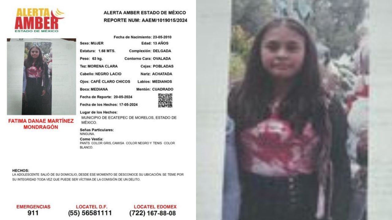 Danae Martínez salió de su casa en Ecatepec y no regresó, activan ...