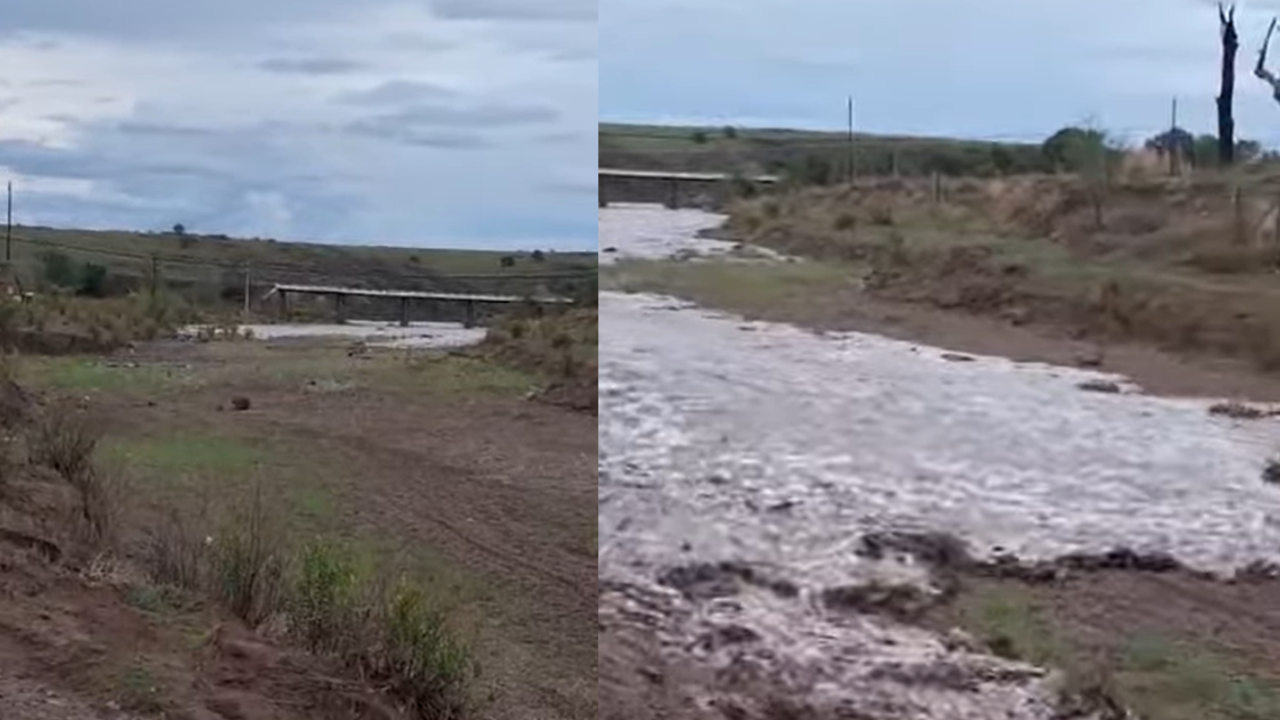 Así captaron el momento exacto en el que llega la corriente al río en ...