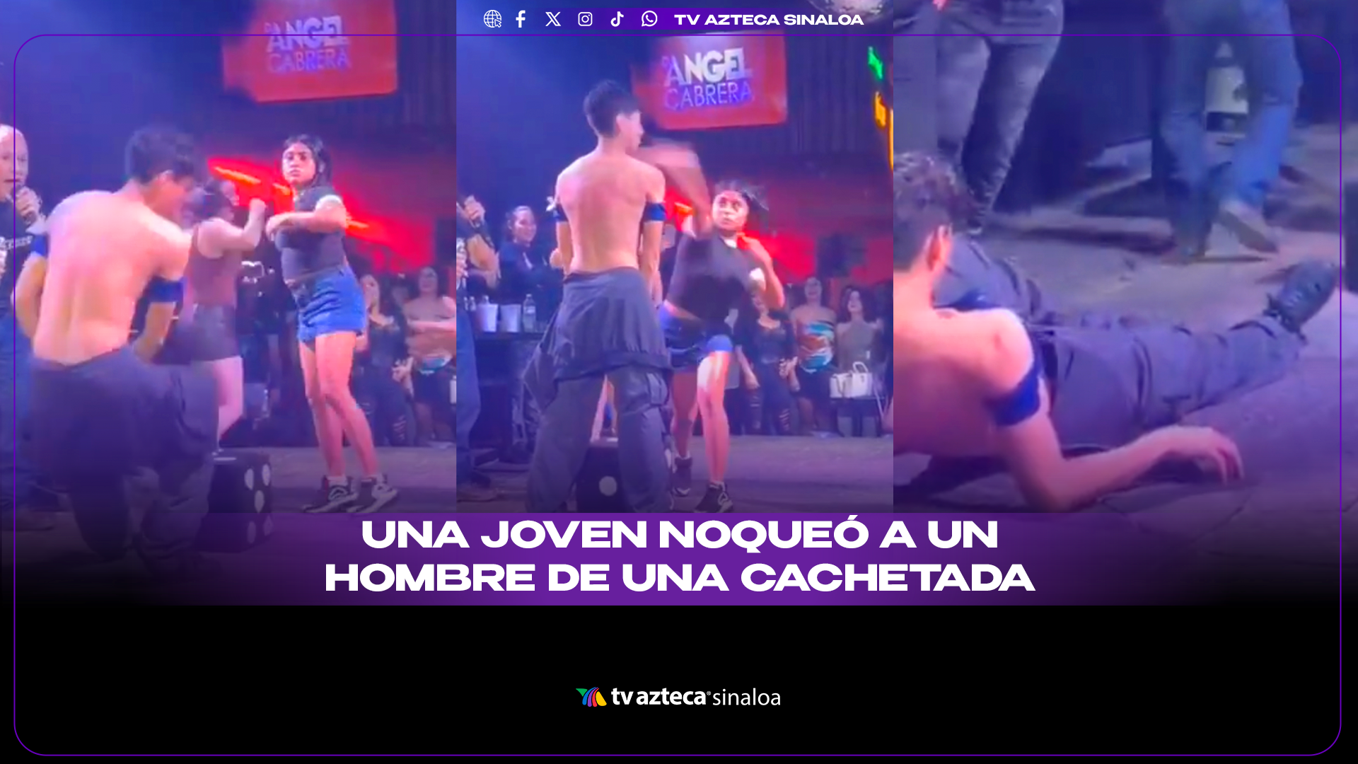 Una mujer tortillera noquea a un hombre de una cachetada en antro de ...