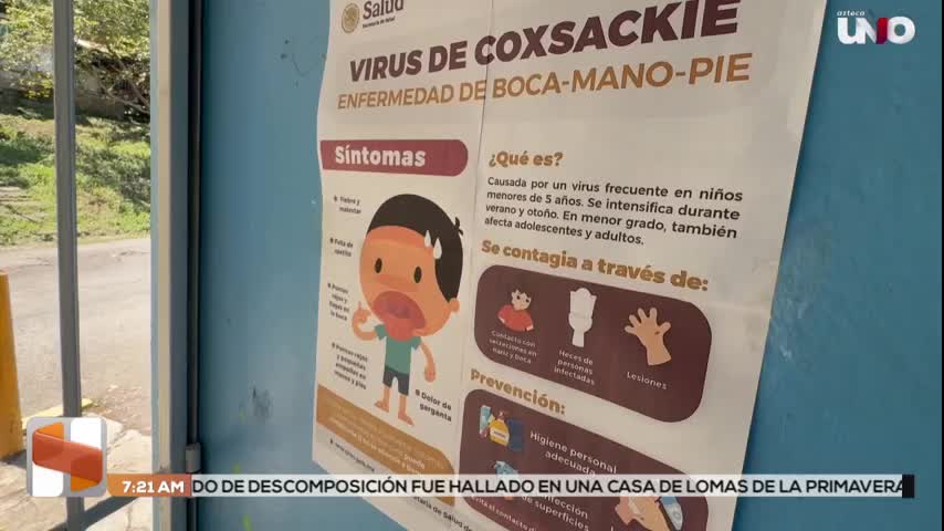 ¿En qué jardín de niños de Poza Rica detectaron el virus Coxsackie?