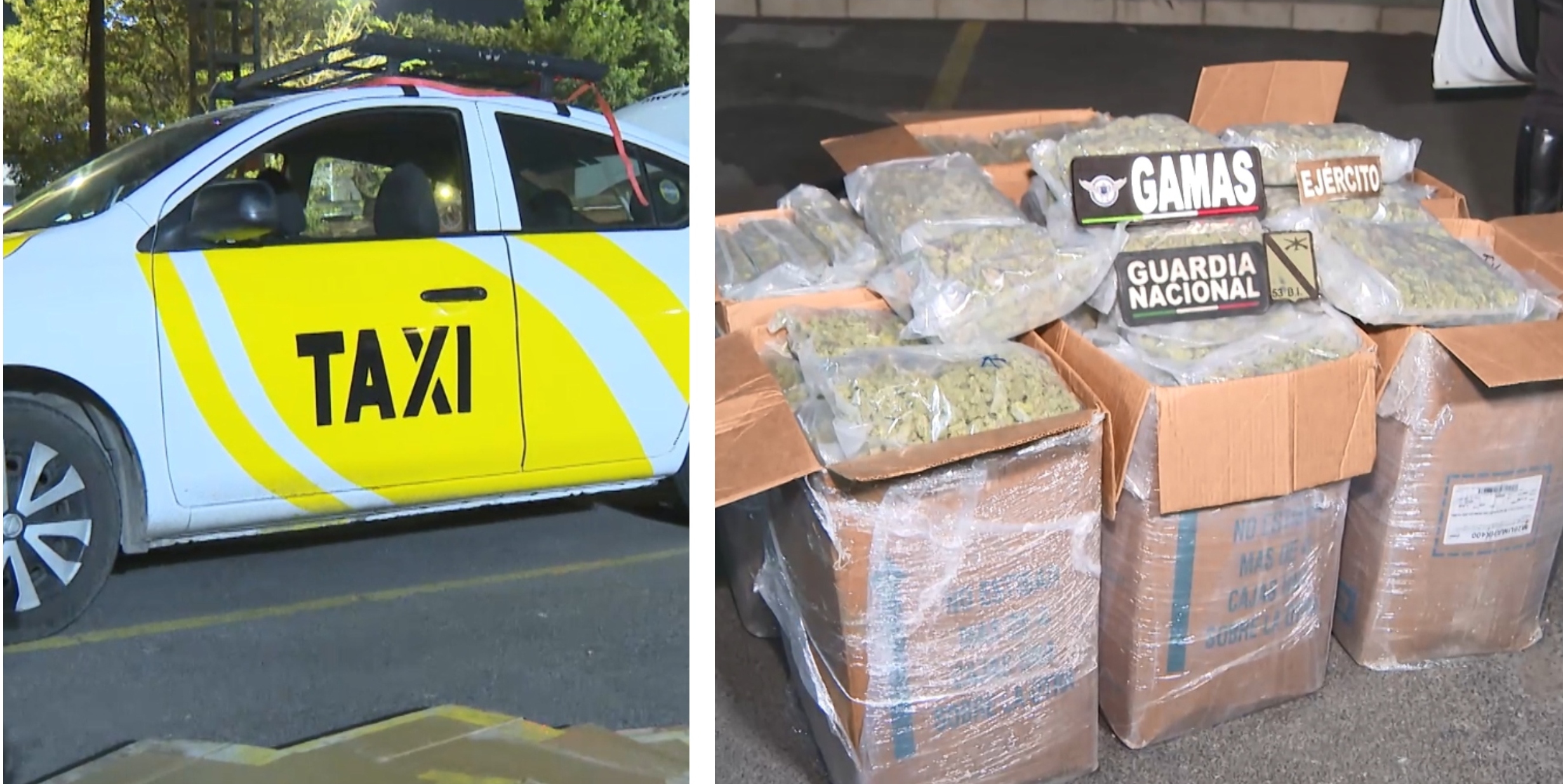 Guadalajara: Taxi transportaba 80 kilos de droga en cajas