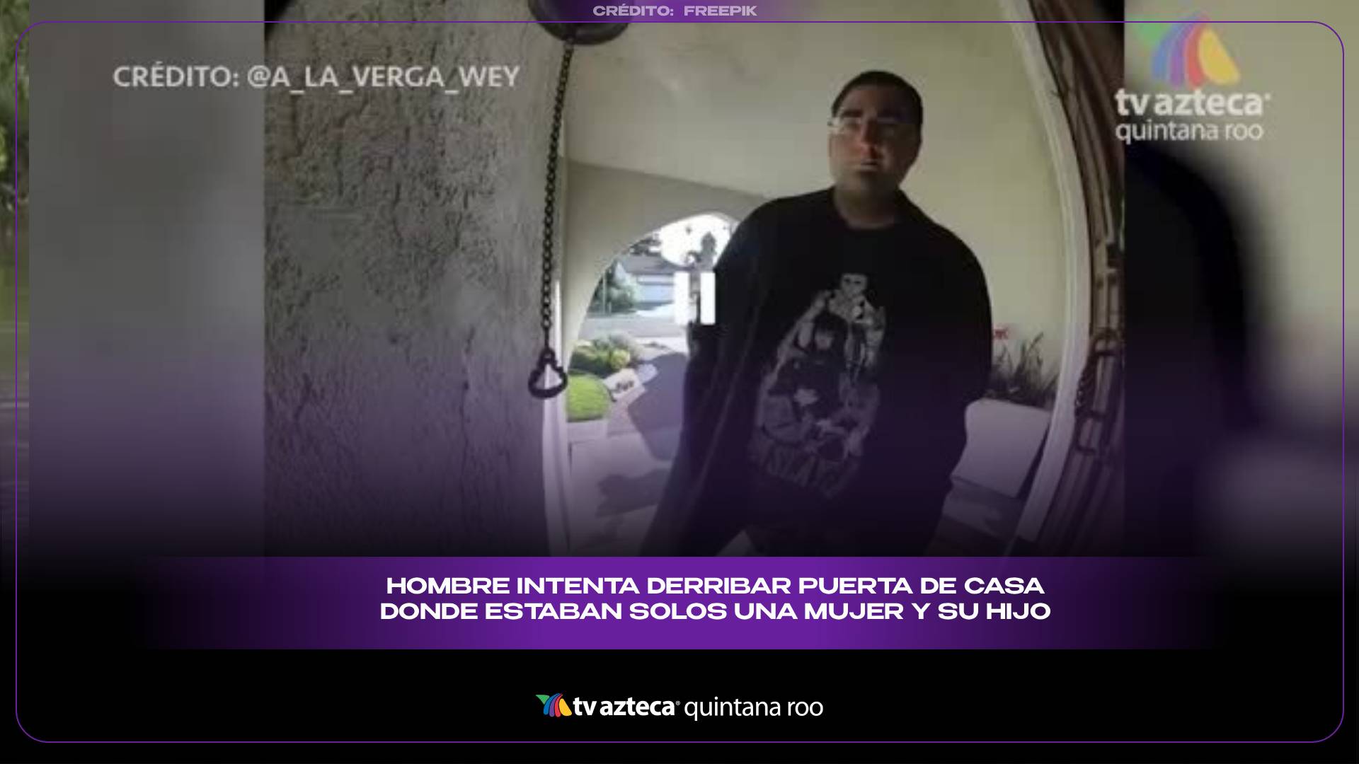 VIDEO: Hombre con camisa de 'Demon Slayer' intenta derribar la puerta ...