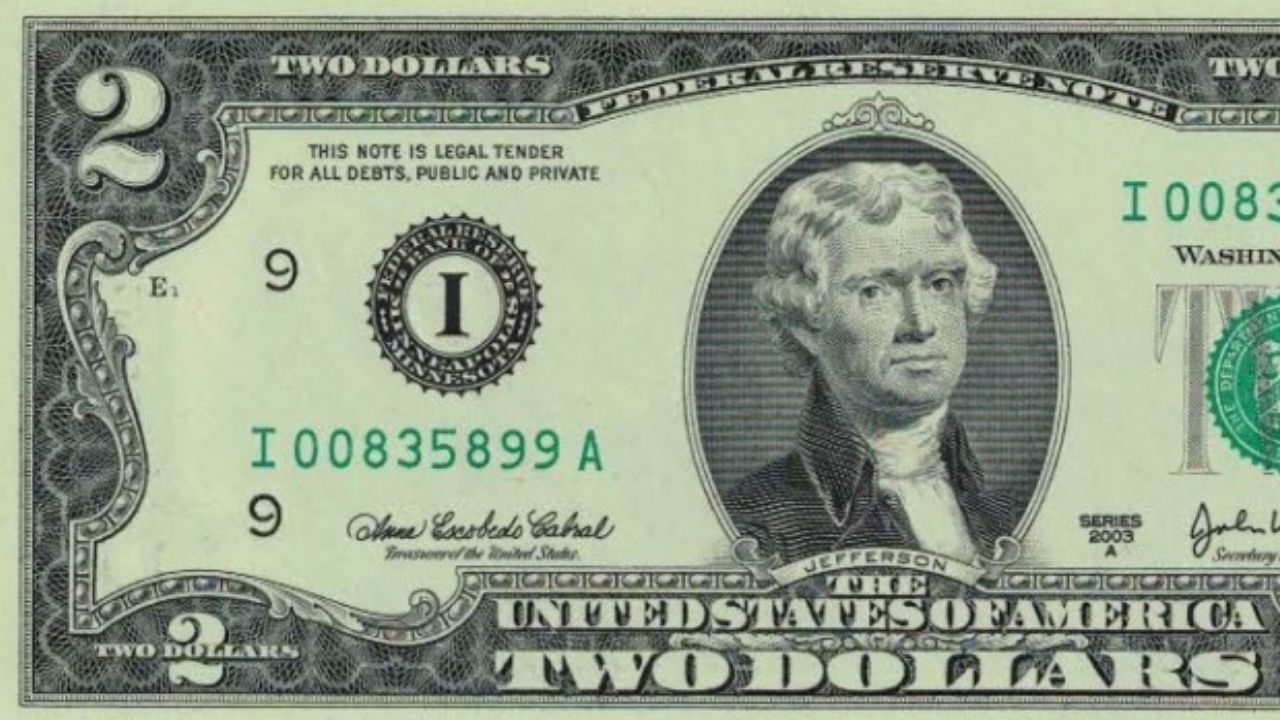 ¡Checa bien! Billete de 2 dólares americanos podría más de 70 mil pesos