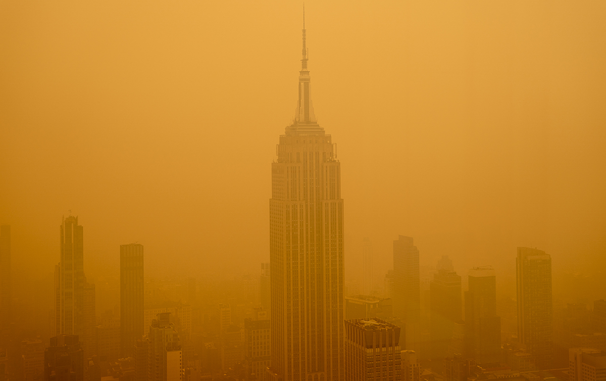 Así se ve Nueva York cubierta de humo por los incendios forestales de ...