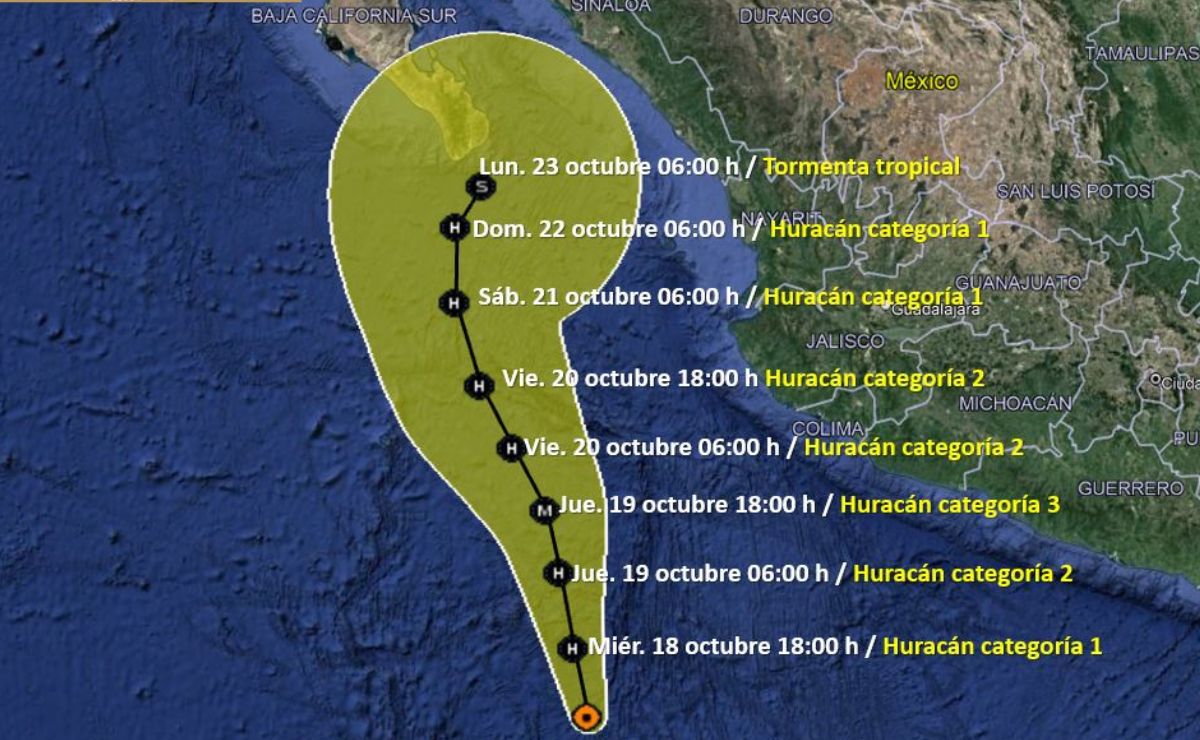 Trayectoria de la tormenta tropical Norma y qué estados afectará hoy 18 ...