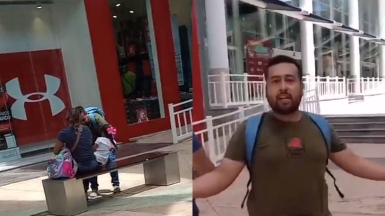 VIDEO: "Lord Barbas" golpeó a su hija en un centro comercial en Cancún