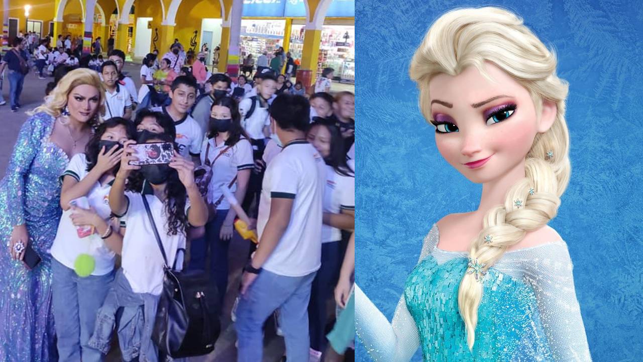 Drag Queen yucateca es confundida con 'Elsa' de 'Frozen'