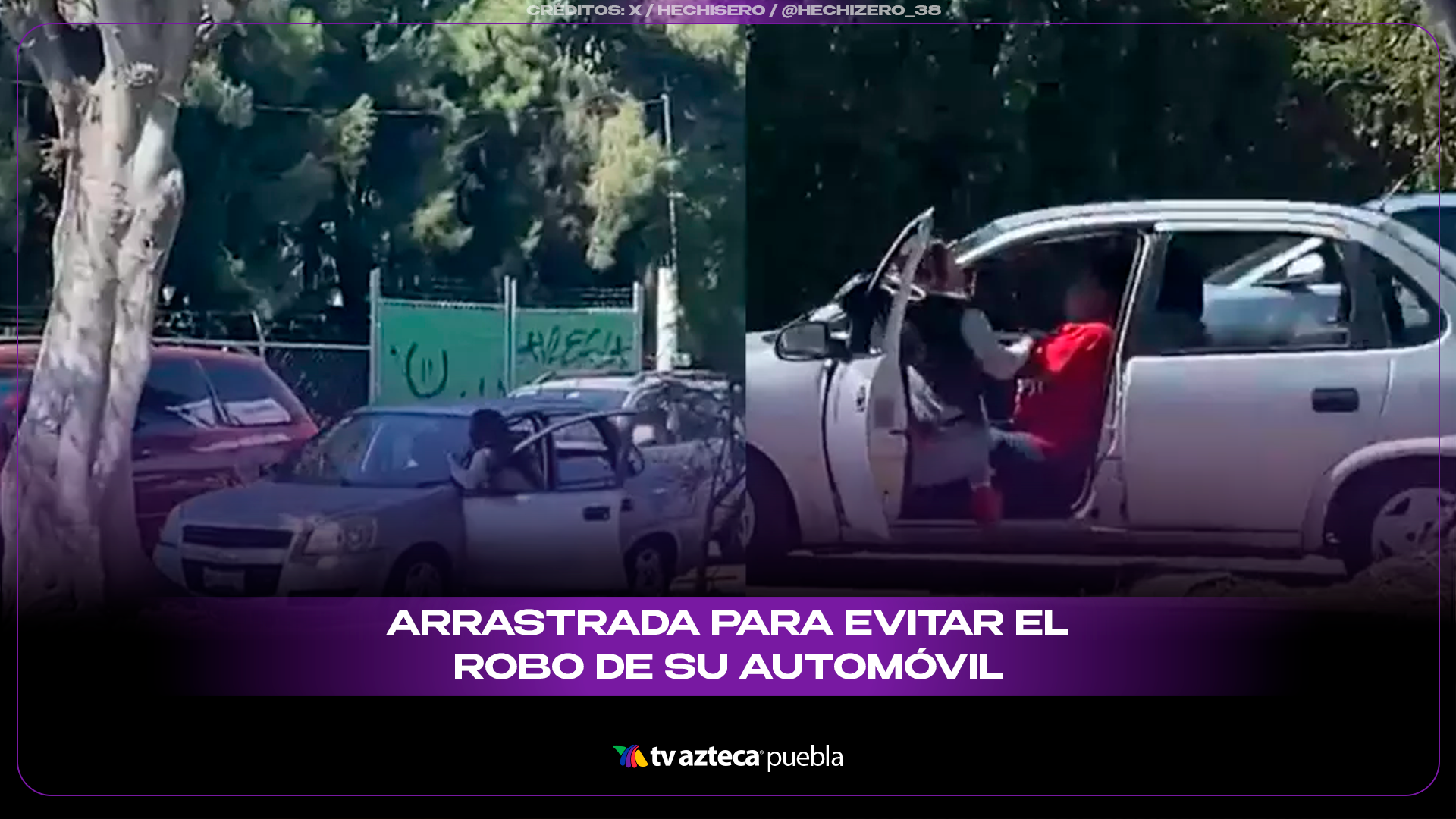 mujer arrastrada por auto durante intento de robo en Puebla