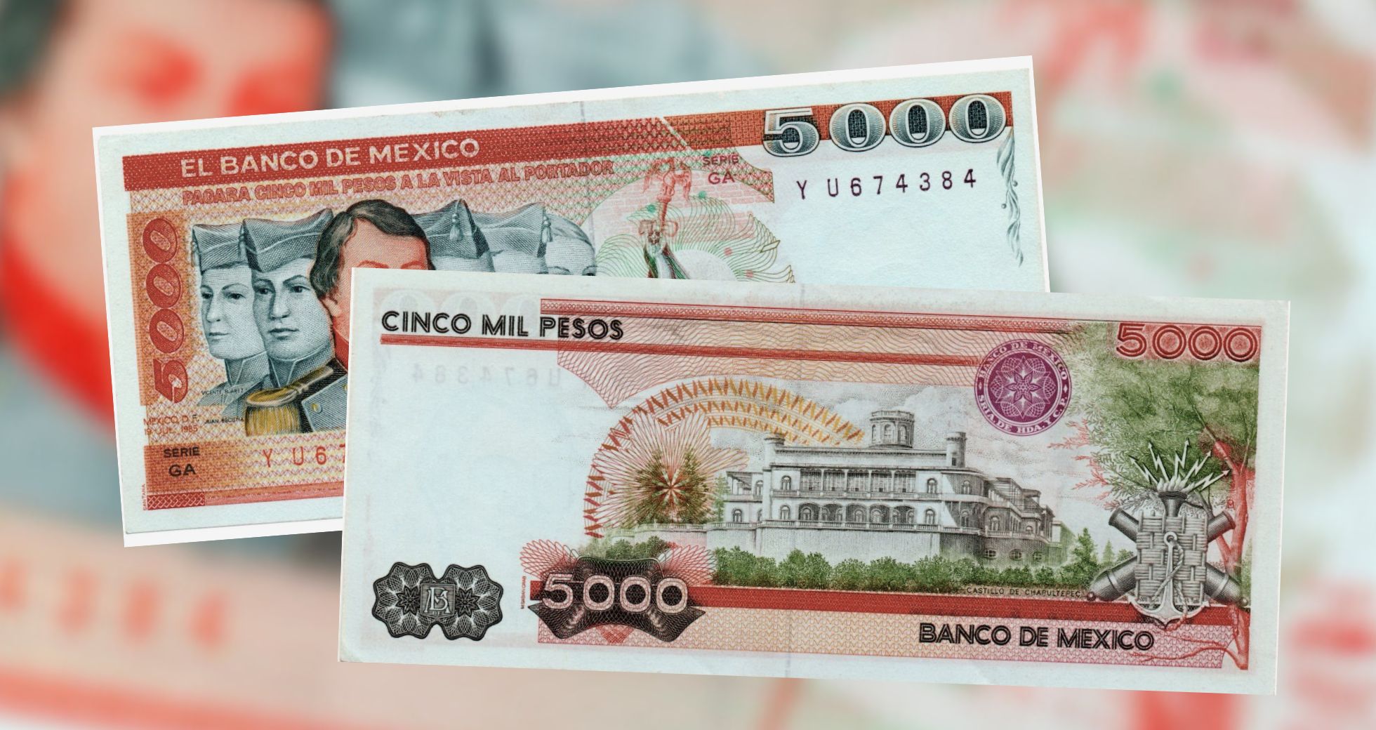 ¿Cuál es el billete de cinco mil pesos que vale 11 MDP?