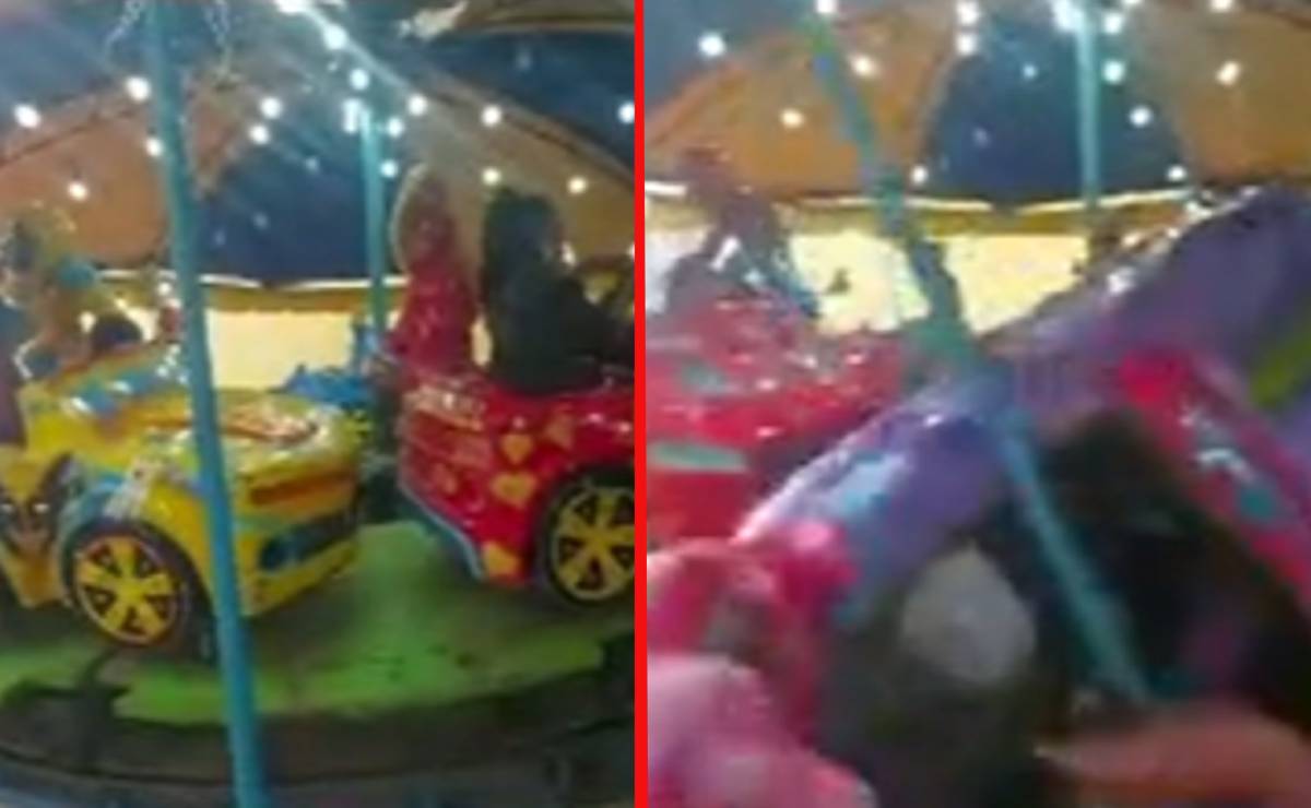 VIDEO: Niña sale disparada de un juego mecánico en una feria